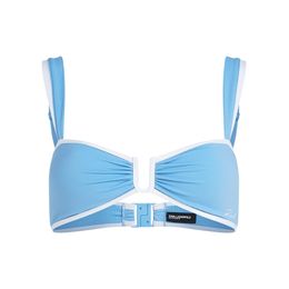 K by KARL LAGERFELD Karl Lagerfeld Bikinitop Damen Gr&ouml;&szlig;e 75 azur / wei&szlig;