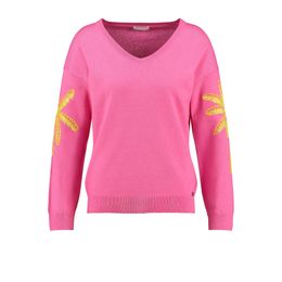 Key Largo Pullover 'PACIFIC' Damen Gr&ouml;&szlig;e XS gelb / dunkelpink