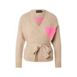 miss goodlife Strickjacke 'Hearts' Damen Gr&ouml;&szlig;e M beige / hellpink