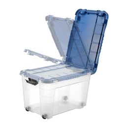 Aufbewahrungsbox '4UP' 60 l blau/transparent