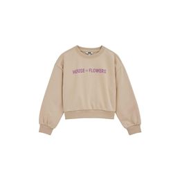 WE Fashion Sweatshirt M&auml;dchen Gr&ouml;&szlig;e 122/128 beige / lila / flieder / pink