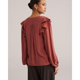 WE Fashion Bluse Damen Gr&ouml;&szlig;e M rostbraun