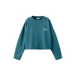 MANGO TEEN Sweatshirt 'Vertical' M&auml;dchen Gr&ouml;&szlig;e XS/S cyanblau