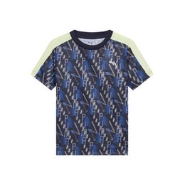Puma Funktionsshirt 'TAD ESS AOP Poly' Jungen Gr&ouml;&szlig;e 116 taubenblau / dunkelblau / grau / kiwi