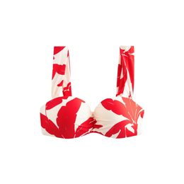 next Bikinitop Damen Gr&ouml;&szlig;e 70 rot / offwhite