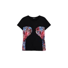 Desigual T-Shirt Damen Gr&ouml;&szlig;e L blau / fuchsia / schwarz