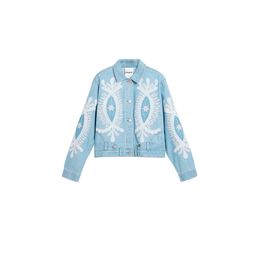 Desigual &Uuml;bergangsjacke Damen Gr&ouml;&szlig;e XS blau / wei&szlig;