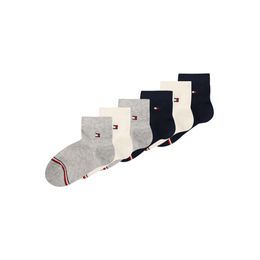 Tommy Hilfiger Socken M&auml;dchen Gr&ouml;&szlig;e 23/26 marine / graumeliert / rot / wei&szlig;