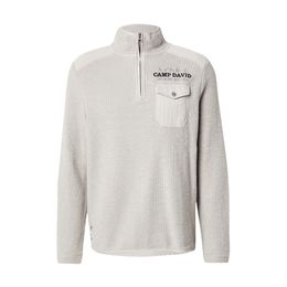 CAMP DAVID Pullover Herren Gr&ouml;&szlig;e XL hellgrau / schwarz