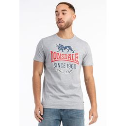 Lonsdale T-Shirt 'Gonfirth' Herren Gr&ouml;&szlig;e XXXL navy / graumeliert / rot / grenadine