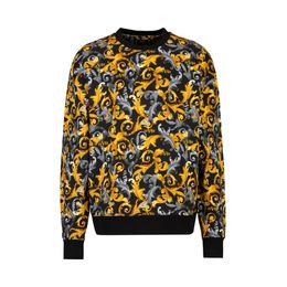19V69 Italia Sweatshirt 'Omero New Baroque' Herren Gr&ouml;&szlig;e S gold / grau / schwarz