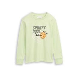 Tom Tailor Sweatshirt Jungen Gr&ouml;&szlig;e 128/134 hellgr&uuml;n / dunkelorange / schwarz / wei&szlig;