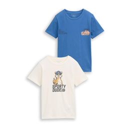 Tom Tailor T-Shirt Jungen Gr&ouml;&szlig;e 128/134 blau / orange / schwarz / wei&szlig;