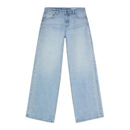 Bershka Jeans 'STRAIGHT Damen Gr&ouml;&szlig;e 30/31 blue denim