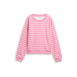 Tom Tailor Denim Sweatshirt Damen Gr&ouml;&szlig;e M rosa / naturwei&szlig;
