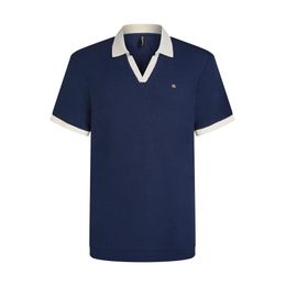K by KARL LAGERFELD Karl Lagerfeld Poloshirt Herren Gr&ouml;&szlig;e XL navy / wollwei&szlig;