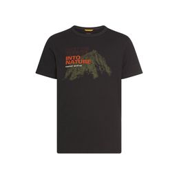 Camel Active T-Shirt Herren Gr&ouml;&szlig;e S oliv / dunkelorange / schwarz / wei&szlig;