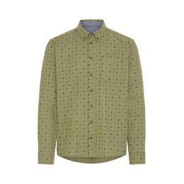 Blend Button Up Shirt 'BHDAMON' male size S Navy / Olive / Dark green
