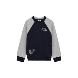 WE Fashion Sweatshirt Jungen Gr&ouml;&szlig;e 122/128 marine / graumeliert / wei&szlig;