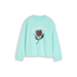 Tom Tailor Sweatshirt M&auml;dchen Gr&ouml;&szlig;e 116/122 mint / rot