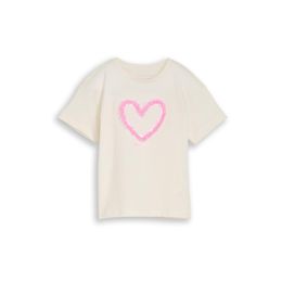 Tom Tailor T-Shirt M&auml;dchen Gr&ouml;&szlig;e 128/134 rosa / wei&szlig;