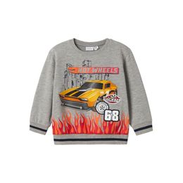 name it Sweatshirt 'NMMJAKI HOTWHEELS' Jungen Gr&ouml;&szlig;e 122/128 gelb / graumeliert / dunkelrot / schwarz