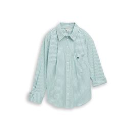 Tom Tailor Women + Bluse Damen Gr&ouml;&szlig;e XXL hellblau / smaragd / wei&szlig;
