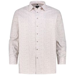 Herren Gro&szlig;e Gr&ouml;&szlig;en | Venti Businesshemd mit Allover-Muster Farbe beige Gr&ouml;&szlig;e: 46