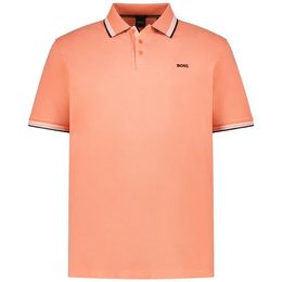 Gro&szlig;e Gr&ouml;&szlig;en BOSS Poloshirt mit Kontrastdetails Farbe korallrot Gr&ouml;&szlig;e: 4XL