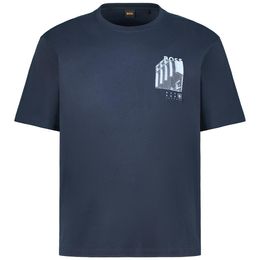 Gro&szlig;e Gr&ouml;&szlig;en BOSS T-Shirt mit Motiv-Print Farbe dunkelblau Gr&ouml;&szlig;e: 5XL