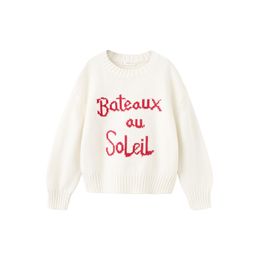 Mango Kids Pullover 'SOLEIL' M&auml;dchen Gr&ouml;&szlig;e 140 rot / naturwei&szlig;