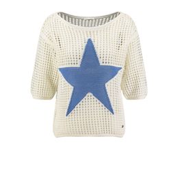 Key Largo Pullover ' Fame ' Damen Gr&ouml;&szlig;e S beige / blau