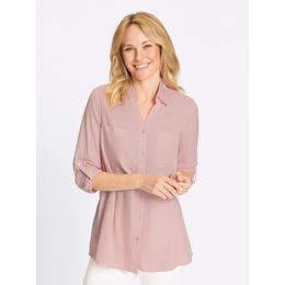 WITT Damen Longbluse mit Brusttaschen, hortensie, Gr&ouml;&szlig;e 48