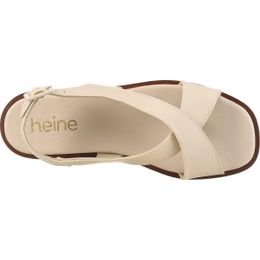 Heine Witt Damen Sandale, creme, Gr&ouml;&szlig;e 40