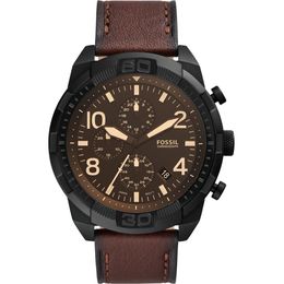 Fossil Analog Watch male Brown size One Size