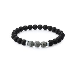 True Rebels Armband Herren Gr&ouml;&szlig;e One Size grau / schwarz / silber