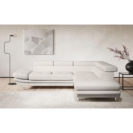 Ecksofa COTTA, B:277cm H:91cm T:104cm, wei&szlig;, Softlux-Kunstleder;Luxus-Kunstleder, Wohnzimmer, Sofas, "Enterprise L-Form", mit Arm- &