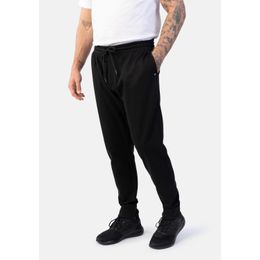 Herren Sporthose "JAMES Jogginghose Sportspant", schwarz, Gr. XL, HERO by John Medoox, Sweatware, 55% Polyester, 45% Baumwolle, Hosen, Casual Sweat