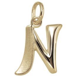 Buchstabenanh&auml;nger Jobo "Anh&auml;nger Buchstabe", gelbgold 375, Schmuckanh&auml;nger, Damen, N, Gelbgold 375, 375 Gold