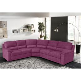Ecksofa Egoitaliano, B:266cm H:90cm T:246cm, pink, Luxus-Mikrofaser BLUSH (100% Polyester) ist ein innovatives Mikrofasergewebe mit wasser- und