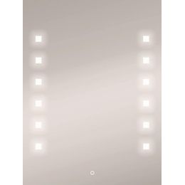 LED-Lichtspiegel Jokey, B:60cm H:80cm T:2,9cm, silber, Spiegel, "Capella II", 60 x 80 cm