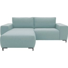 Ecksofa, B:242cm H:87cm T:160cm, blau, LOOKS by Wolfgang Joop, 100% Polyester, Wohnzimmer, Sofas, "Looks VI L-Form", gerade Linien, in 2