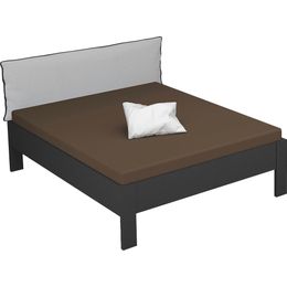 Futonbett Rauch, B:166cm H:107cm L:208cm, grau, Betten, "Aditio", Kopfteil Webstoff mit abgesetztem Keder