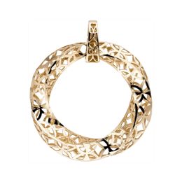Jobo Damen Kettenanh&auml;nger "Anh&auml;nger rund Goldanh&auml;nger 32 mm", Gelbgold 333gelbgold 333, Gelbgold 333, Schmuckanh&auml;nger, 333 Gold