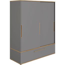 Schiebet&uuml;renschrank Paidi, B:164cm H:200cm T:62cmschiefergrau, eiche, Holzwerkstoff, Schlafzimmer, Schr&auml;nke, "STIENE in Beige oder Grau, 2 T&uuml;ren und
