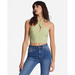 Billabong Damen Crop-Top "Retro Wave", gr&uuml;n, Gr. L, Obermaterial: 100% Viskose;, Tops