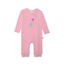 Liliput Baby Jumpsuit "Elefant", Gr. 74, rosa, 100% Baumwolle, Overalls, mit praktischer Druckknopfleiste