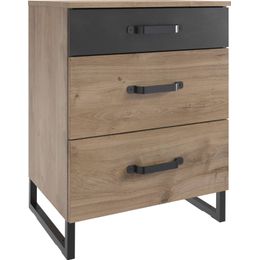Nachtkommode wimex, B:54cm H:70cm T:41cm, beige, Sideboards, "Detroit by fresh to go"