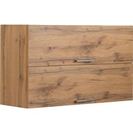Klapph&auml;ngeschrank KOCHSTATION, B:100cm H:57cm T:34cm, braun, Holzwerkstoff, Schr&auml;nke, "KS-Colmar", 100 cm, mit Metallgriff, f&uuml;r viel Stauraum