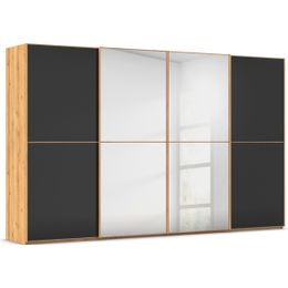 Schwebet&uuml;renschrank Rauch, B:360cm H:223cm T:68cm, schwarz, Holzwerkstoff, Schr&auml;nke, "Kleiderschrank Schrank Garderobe Schlafzimmerschrank